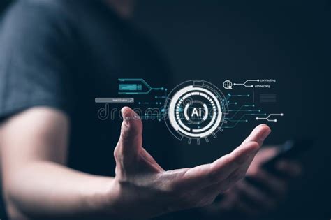 Ai Technology Smart Devices Internet Of Things Male Hand Holding Ai