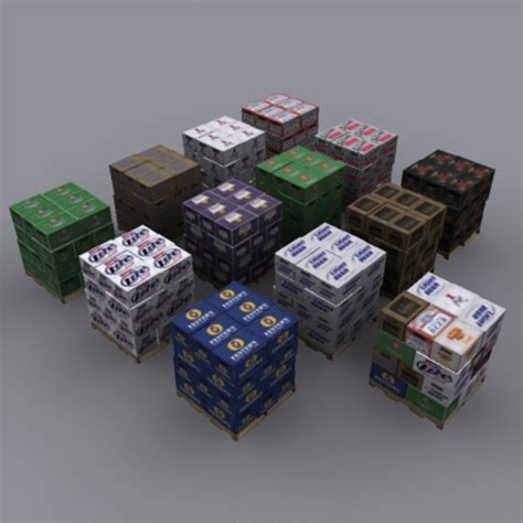 3d Pallets Beer Cases