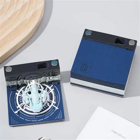 Art Block 3d Paper Sculpture Earth Calendar Memo Pad Ts School