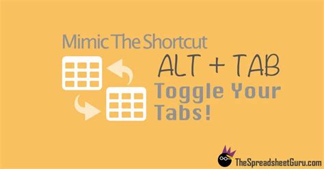Shortcut To Switch Back And Forth Between Two Excel Worksheet Tabs