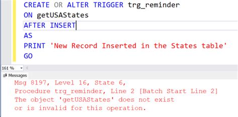 Sql Server Trigger On View