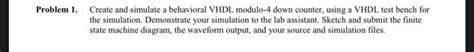 Problem 1 Create And Simulate A Behavioral Vhdl