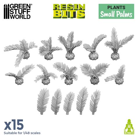 3d Printed Set Small Palms 148 135 Gsw