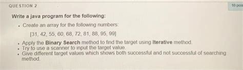 Solved Question 2 10 Poir Write A Java Program For The