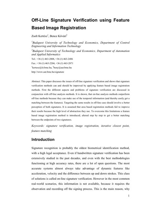 Pdf Off Line Signature Verification Using Feature Based Image