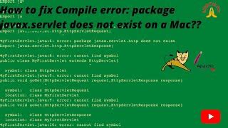 Troubleshooting Cannot Resolve Symbol Servlet Error