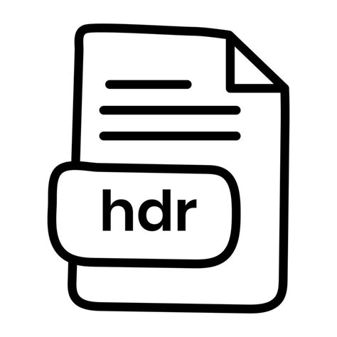 An Outline Design Icon Of Hdr File 10290549 Vector Art At Vecteezy