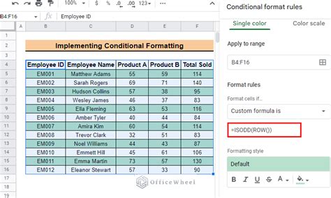 How To Add Alternating Colors Every Rows In Google Sheets