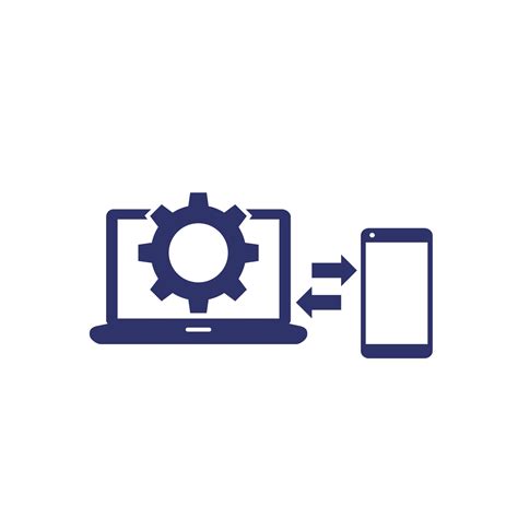 Data Synchronization Between Laptop And Smart Phone Icon 3420339 Vector Art At Vecteezy