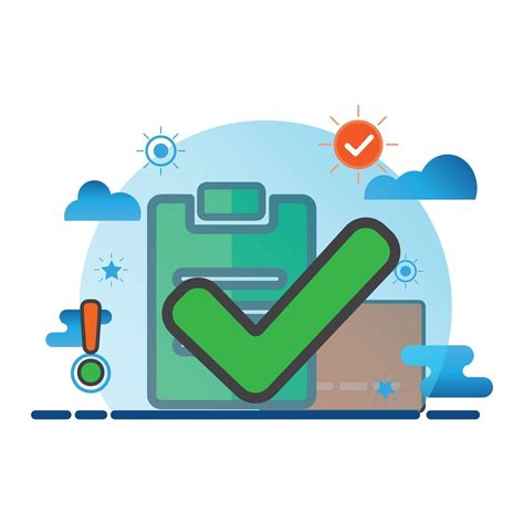 Ilustración De Marca De Verificación Icono De Vector Plano 2116067