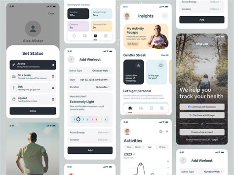 Health And Fitness Tracking App Ui By Ofspace Uxui On Dribbble