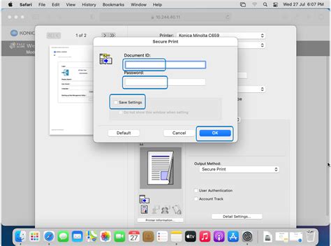 How To Setup Secure Print On The Mac Pc Konica Minolta Assist