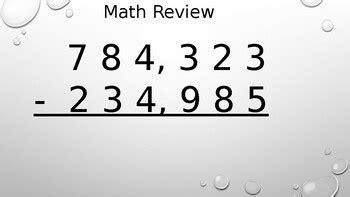 Multi Digit Subtraction With Regrouping By LJ2 TPT