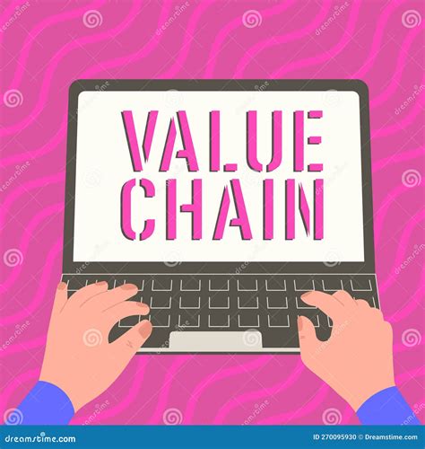Writing Displaying Text Value Chain Business Approach Business