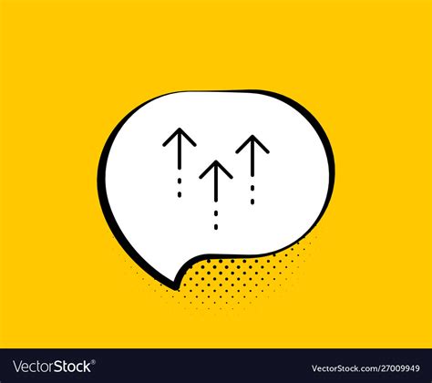 Swipe Up Line Icon Scrolling Arrow Sign Landing Vector Image