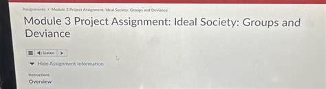 Module 3 Project Assignment Ideal Society Groups Chegg