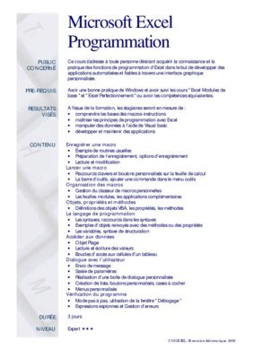 Programmation Vba Userform Excel Pdf Notice Manuel D Utilisation