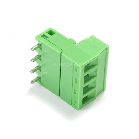 Terminal Block With Screws 4 Ways For Pcb Angled Angled 5 08mm Phoenix Audiophonics