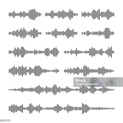 음성 메시지 메일 소셜 미디어 채팅 대화 메시징 앱 음악 플레이어 오디오 또는 비디오 편집기 인터페이스 요소 음성 비서 레코더 음파 패턴 벡터 일러스트레이션 팟캐스팅에 대한