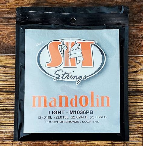 Sit Strings M1036pb Light Phosphor Bronze Loop End Mandolin Reverb