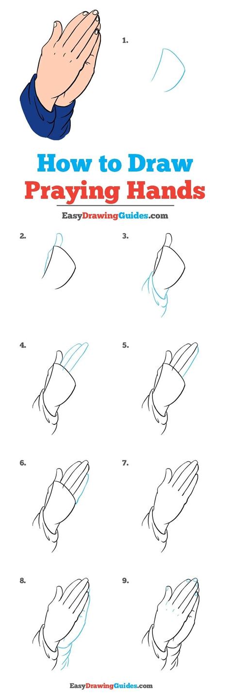 How To Draw Praying Hands Step By Step Tutorial Praying Hands