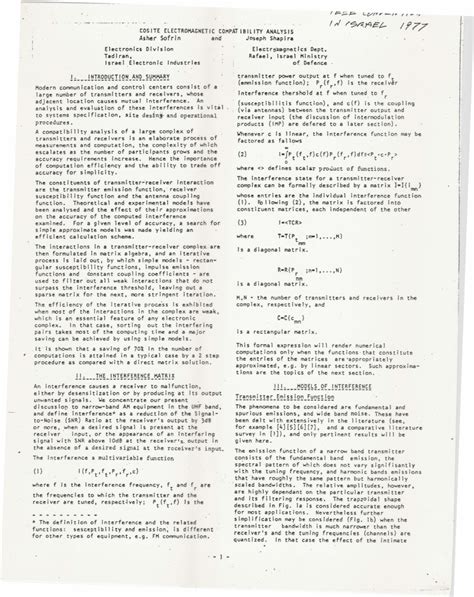 Pdf Cosite Electromagnetic Compatibility Analysis