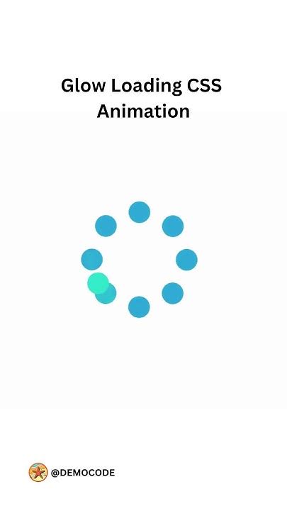 Glow Loading Css Animation Animation Css Threejs Coding