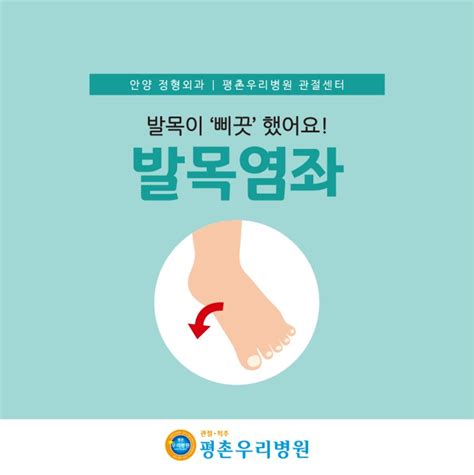 [생활 속 의료정보] 안양 정형외과 발목이 삐끗 했어요 발목염좌 네이버 블로그