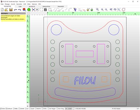 2d Cad And 2 5d Cam With Filou Nc Filou