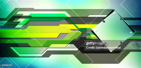 Green Technology Template Concept Background High Res Vector Graphic