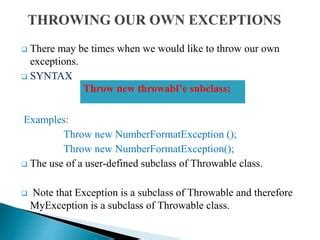Exception Handling In Java PPT