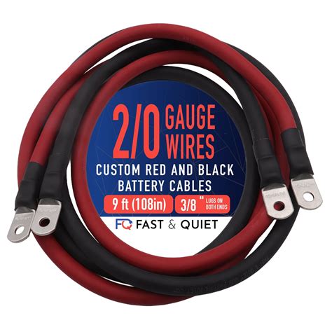 20 Awg Battery Cables With Terminals Positive And Negative Wires Pure