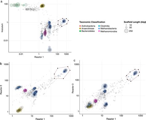 Differential Coverage Plot Of The Assembled Metagenomic Scaffolds