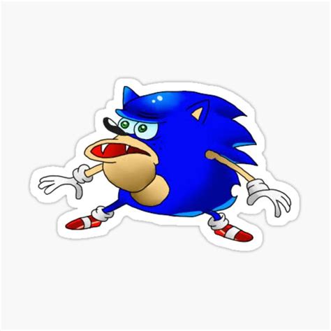 Sonic Spongebob Meme Sticker For Sale By Timewardgaming Redbubble