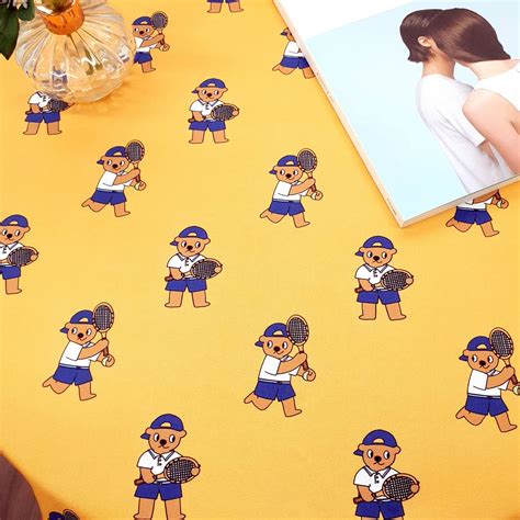 나만의 원단 리얼패브릭 귀여운 캐릭터의 고미 시리즈 중 테니스 치는 고미 디자인입니다 귀여운