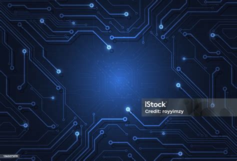 기술 회로 보드 텍스처와 추상 디지털 배경입니다 전자 마더보드 그림입니다 통신 및 공학 개념입니다 벡터 일러스트 레이 션 머더보드에 대한 스톡 벡터 아트 및 기타 이미지