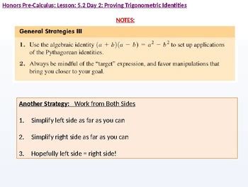 Annotated HPC CU 7A 5 2 Day 2 Proving Trigonometric Identities