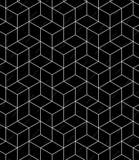 Premium Vector Futuristic Continuous Black Pattern Illusive Motif Abstract Background With