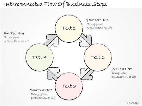 Business Ppt Diagram Interconnected Flow Of Business Steps Powerpoint Template PowerPoint