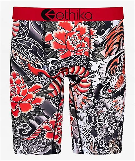 Ethika Fury Tattoo Red Boxer Brief Zumiez