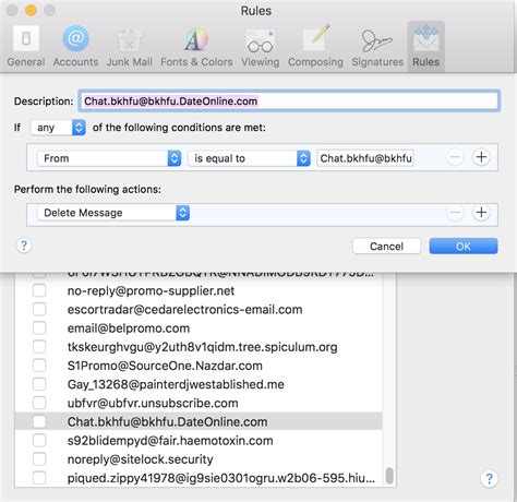 Applescript Edit Mail Rules Manually Ask Different