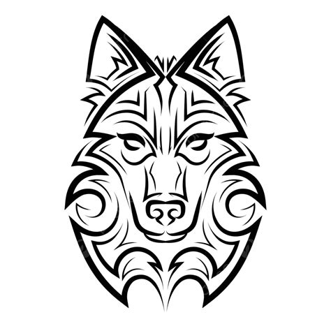 Wolf Head Line Art For Versatile Design Use Vector Face Illustration