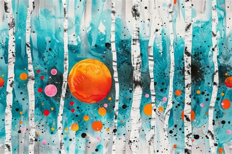 Abstract Forest With Spheres Seamless Graphic By Sun Sublimation · Creative Fabrica