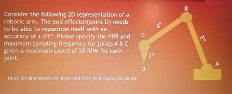 Solved Consider The Following 2d Representation Of A Robotic