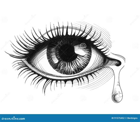 Eye And Tear Stock Illustration Illustration Of Depression 91575452