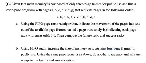 Solved Q3 Given That Main Memory Is Composed Of Only