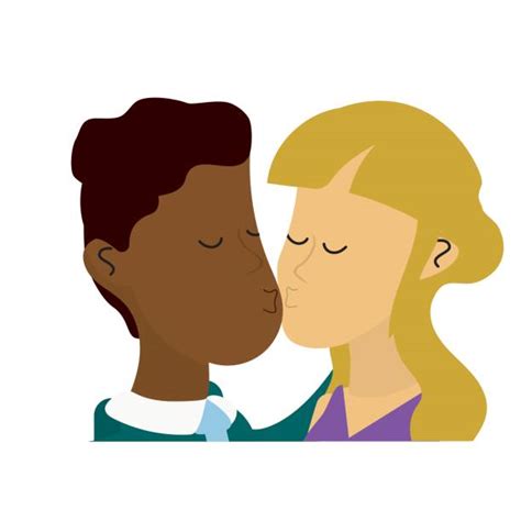 Kissing Cheek Cartoon Illustrations Royalty Free Vector Graphics