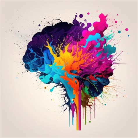 Premium Photo Creative Colorful Abstract Human Brain On A Light Background Knowledge Concept