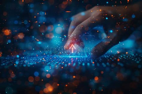 Digital Transfer Big Data On Internet Futuristic Digital Technology Stock Image Image Of