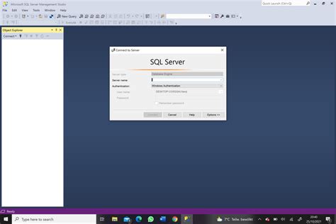 How To Connect With The Database Server Sql Server Management Studio